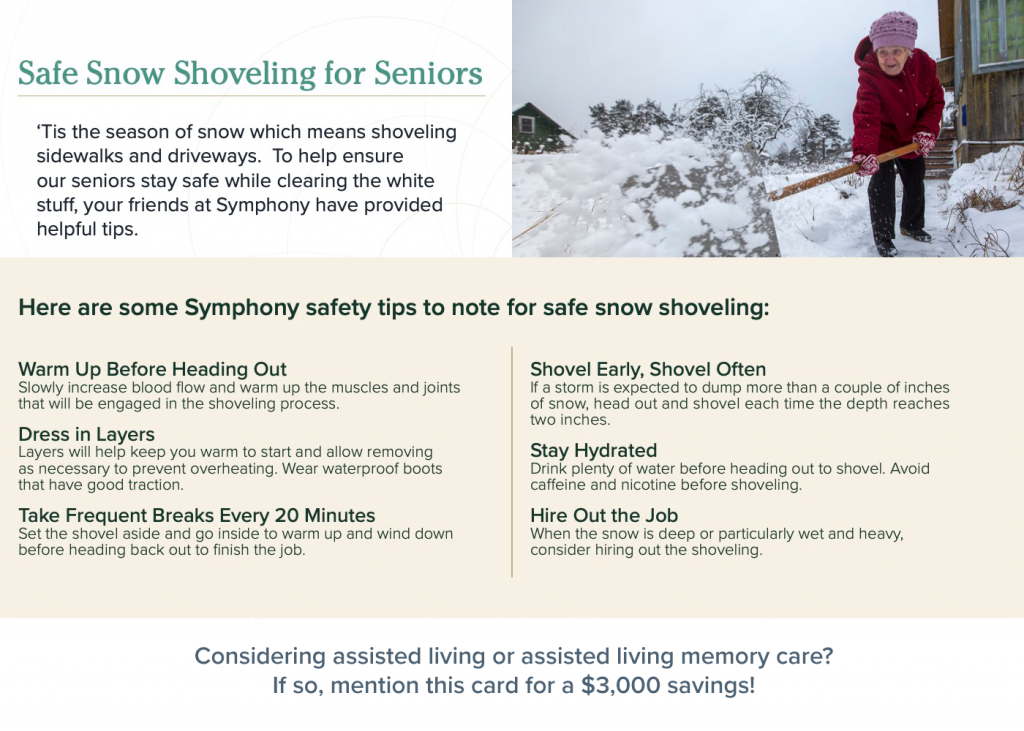 Safe Snow Shoveling for Seniors: Tips from Symphony – Symphony Linden